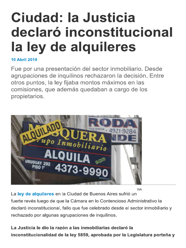 Ley de Alquileres Argentina 2021 | PDF Ley de Alquileres Argentina 2021 | PDF