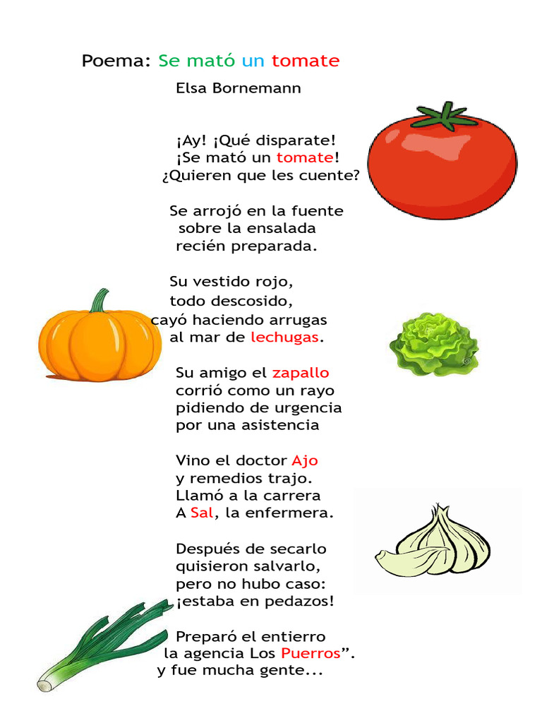 Poema Se Mato Un Tomate | PDF