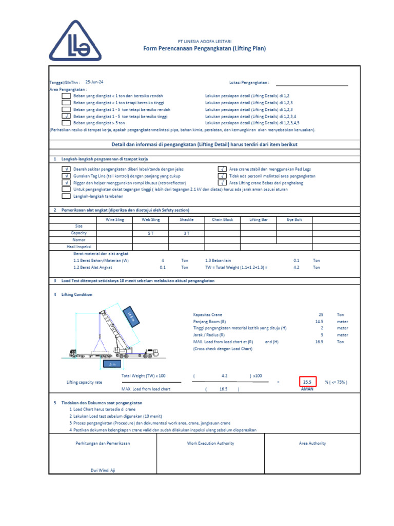 Lifting Plan With Mobile Crane Sanny STC250 | PDF