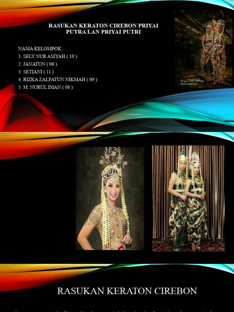 Rasukan Keraton Cirebon Priyai Putra Lan Priyai Putri | PDF