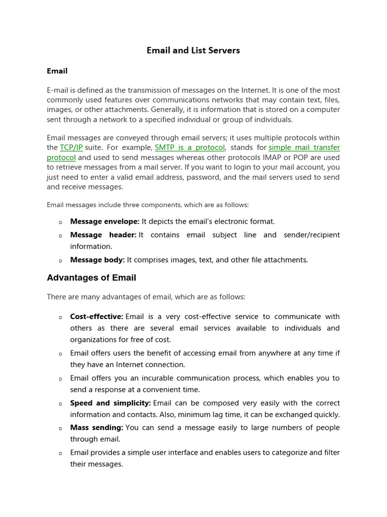 Web and Internet Technology - UNIT-2 | PDF | Internet | Telecommunications