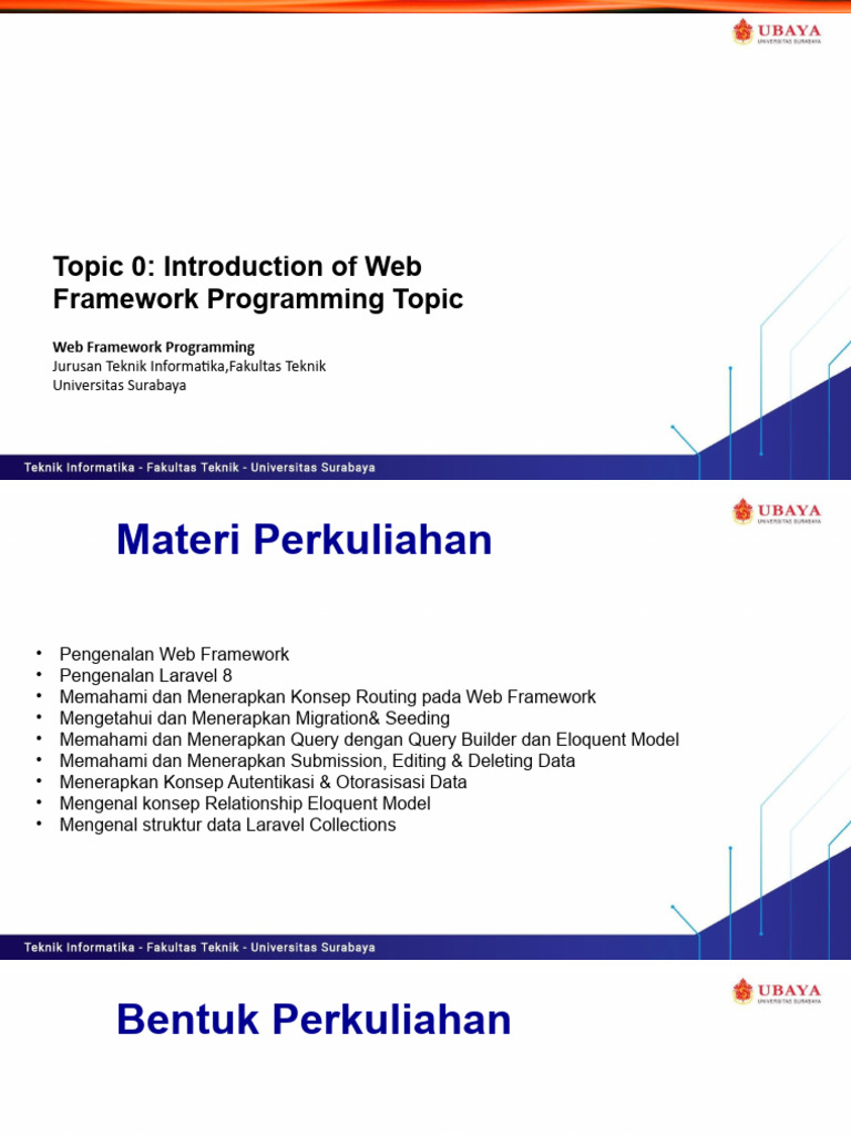 Topik 1 - Introduction Web Framework, Laravel Requirement of Laravel | PDF | Komputer