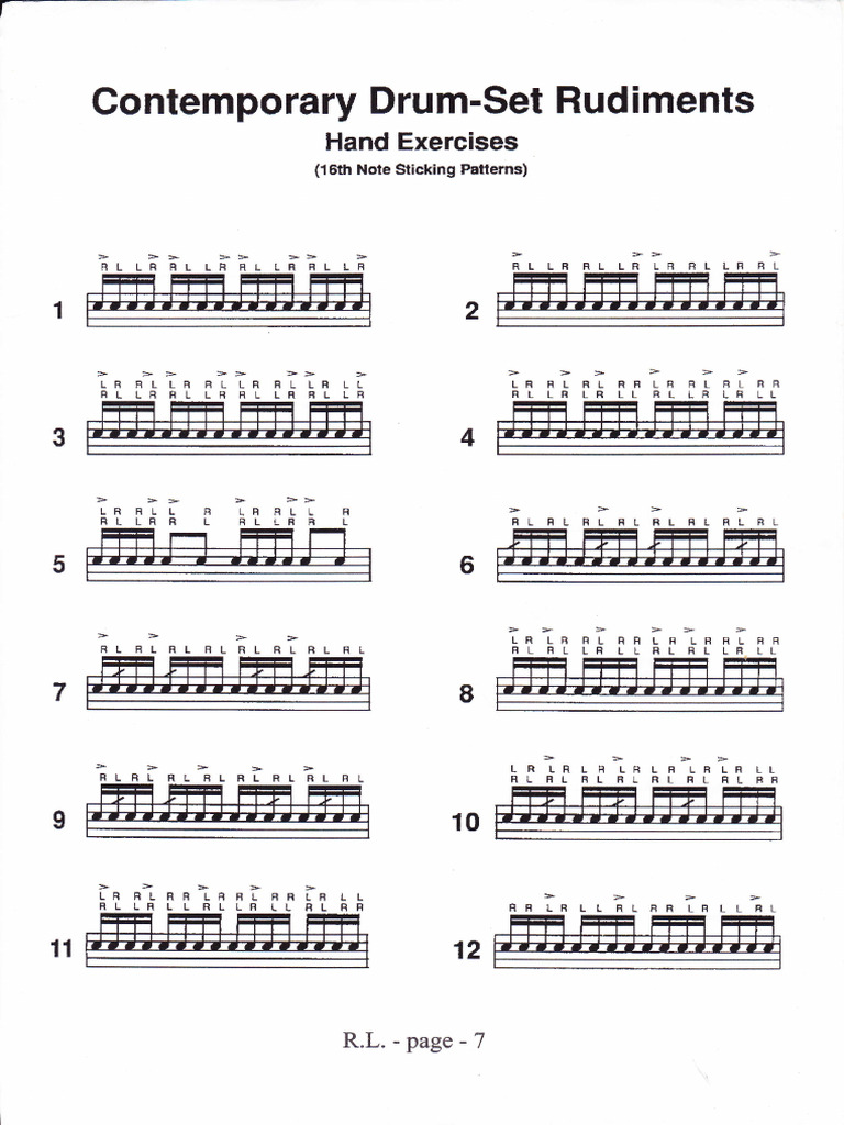 Contempory Drum Set Rudiments | PDF | Drumming | Rhythm And Meter
