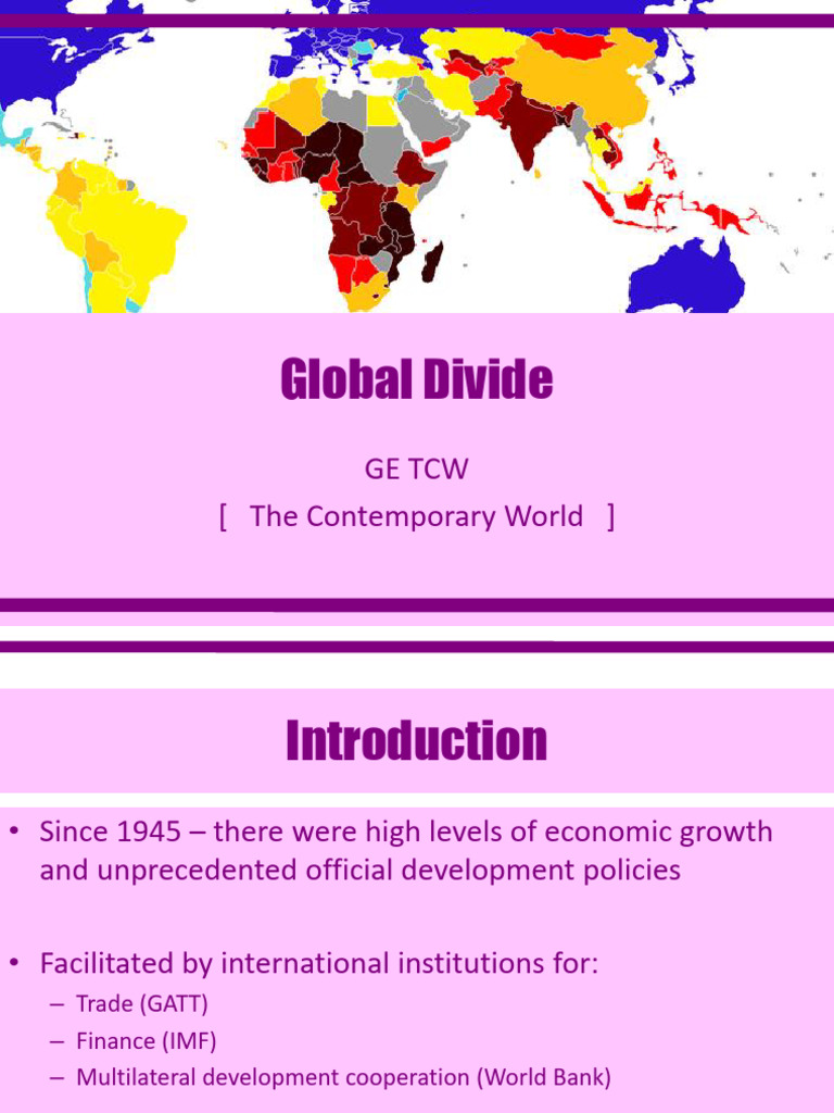 Lesson 8 - Global Divide | PDF | Globalization | Human Development Index