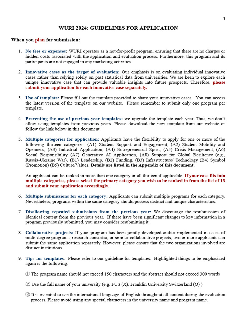 WURI 2024.guideline For Application | PDF | Entrepreneurship | Innovation