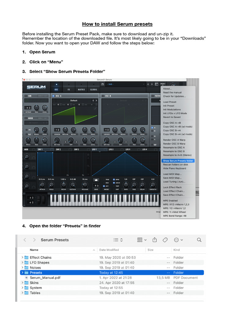 How To Install Serum Presets | PDF