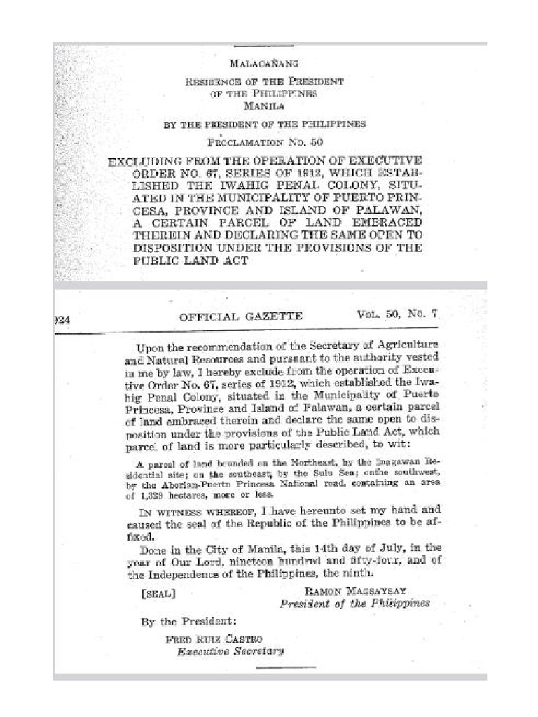 3 Proclamation No. 50 S of 1954 | PDF