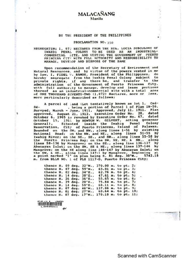 8 Proclamation No. 350 S of 1994 | PDF