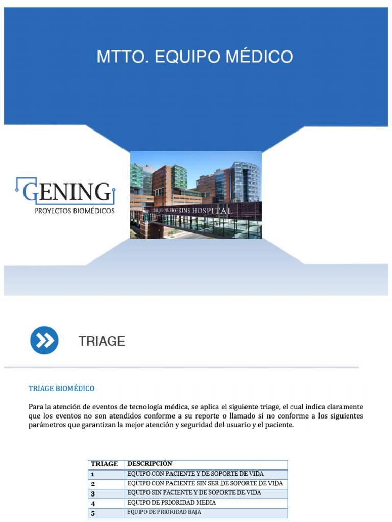 Clase3 Mtto Equipo 0124 | PDF | Monitoreo (medicina) | Medicina