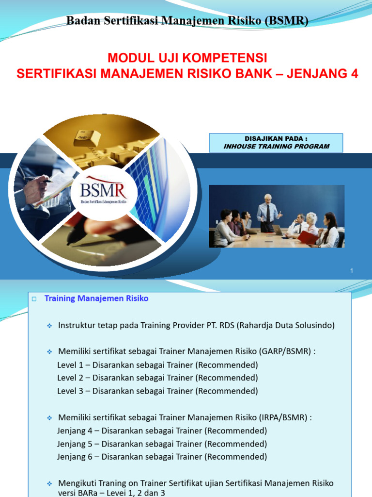 MATERI MANAJEMEN RISIKO - JENJANG 4 (LSP-BSMR) (Versi BPK Soe) | PDF