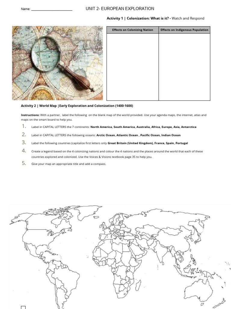 Hum 7 - Exploration Notes W - Beothuk Political Cartoon1 | PDF ...