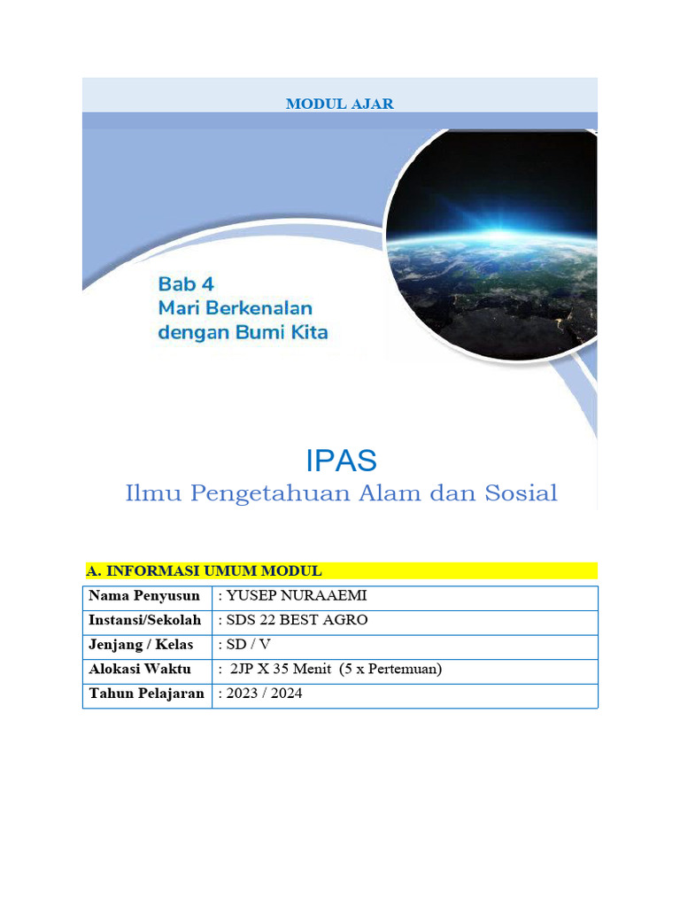 BAB 4 - MA IPAS Kls 5 | PDF | Sains & Matematika