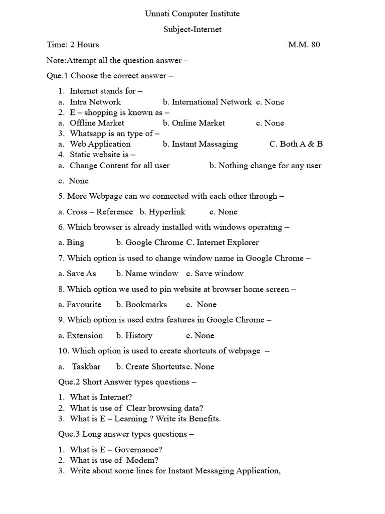 Internet Paper August 2023 | PDF