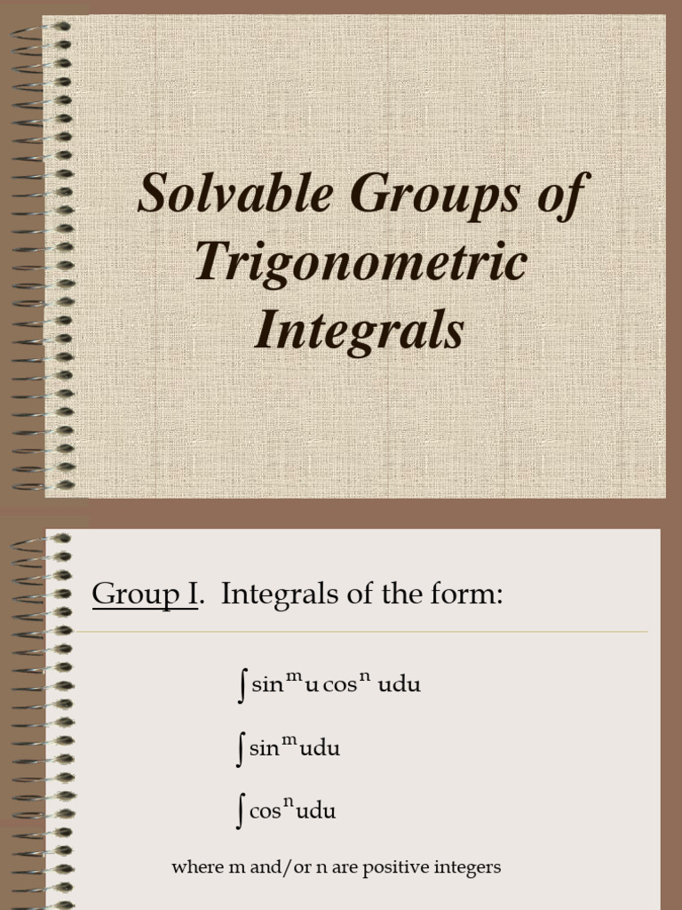 Lecture 7 - Solvable Groups - Trig Functions | PDF | Trigonometric Functions | Mathematical ...