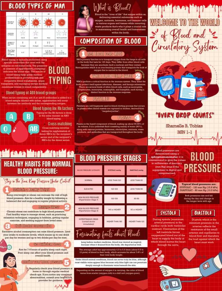 TOBIAS, SHAMELLE B. - BSN 1-1 Blood:Circulatory System Brochure | PDF ...