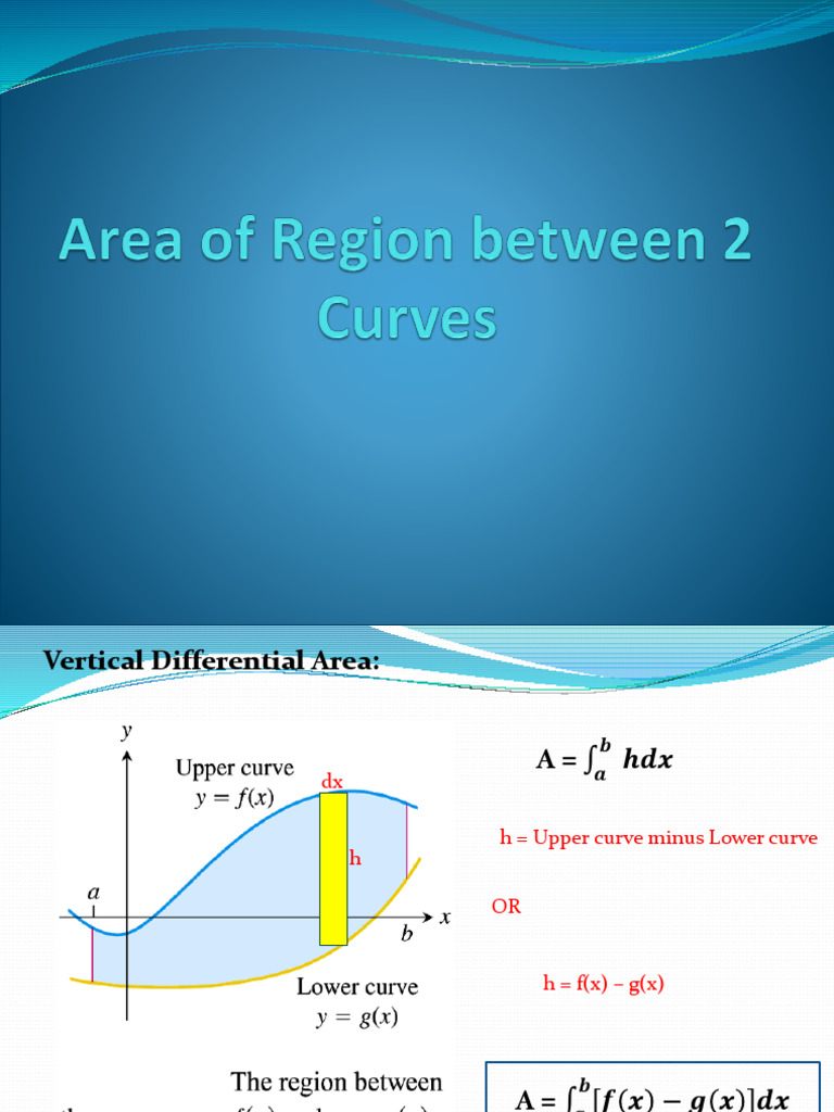 Lecture 12 - Area of Region Between 2 Curves | PDF | Analytic Geometry ...