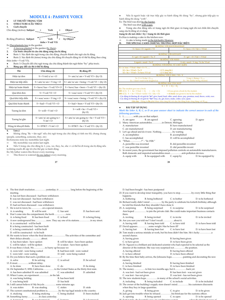 Passive Voice: Need Structure Guide | PDF