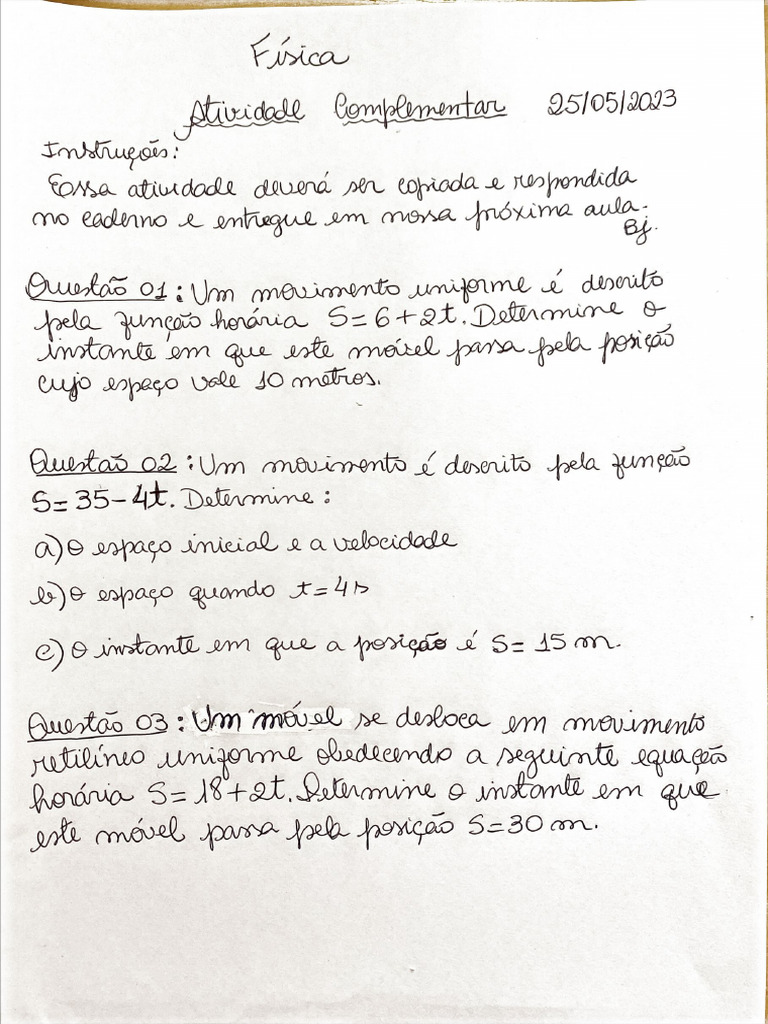 Atividade Complementar | PDF