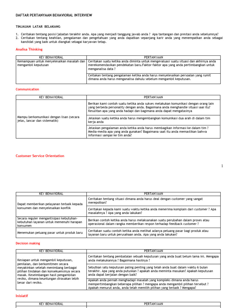 Interview Guide | PDF