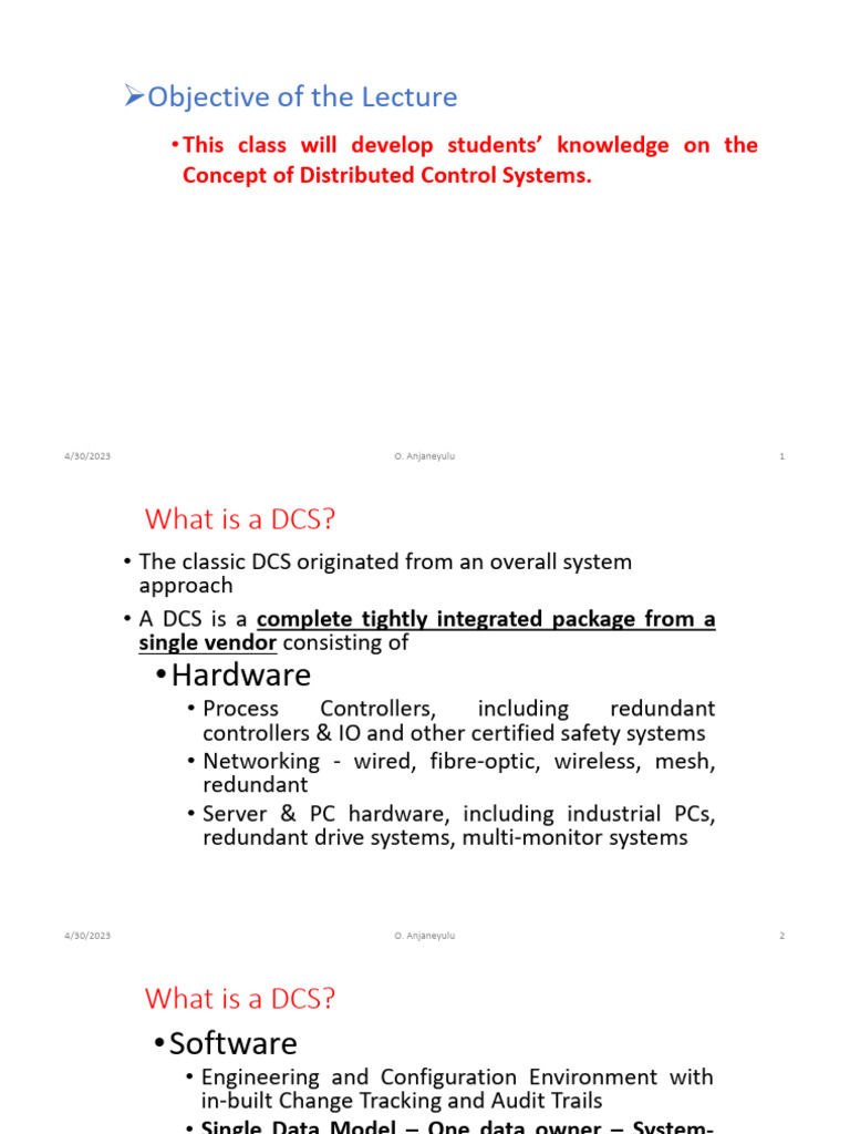 DCS L1 | PDF | Programmable Logic Controller | Scada
