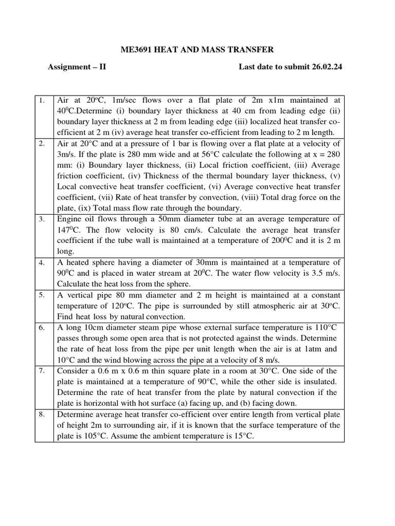 Assignment - 2 | PDF | Heat Transfer | Convection