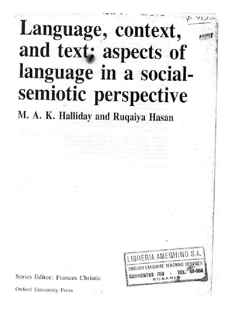 Halliday and Hasan | PDF