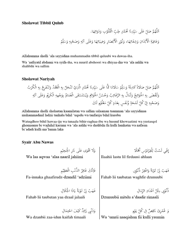 Kumpulan Sholawat | PDF