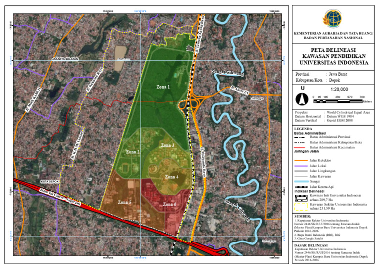 Peta Delineasi Kawasan Universitas Indonesia - ZONE | PDF