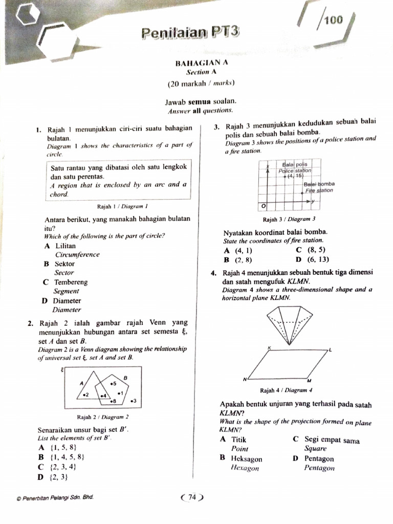 F3 Math Penilaian PT3 | PDF