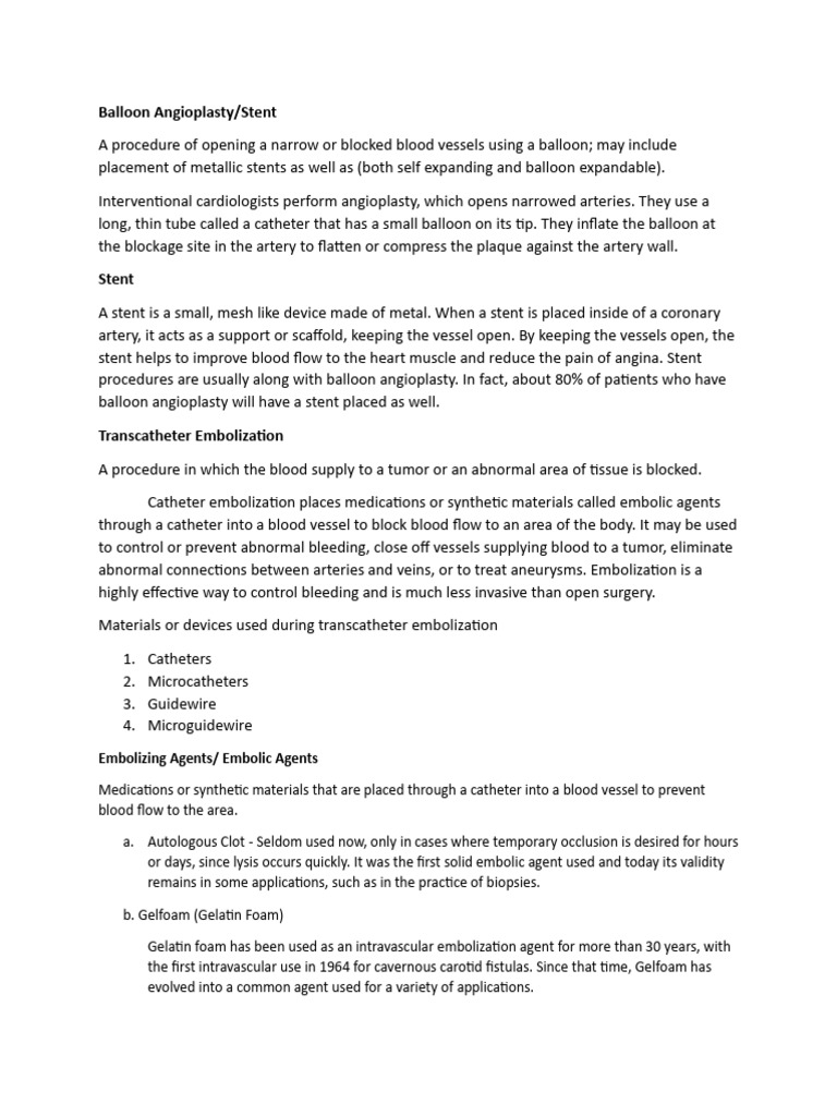 Common IR Procedures II | Download Free PDF | Stent | Catheter