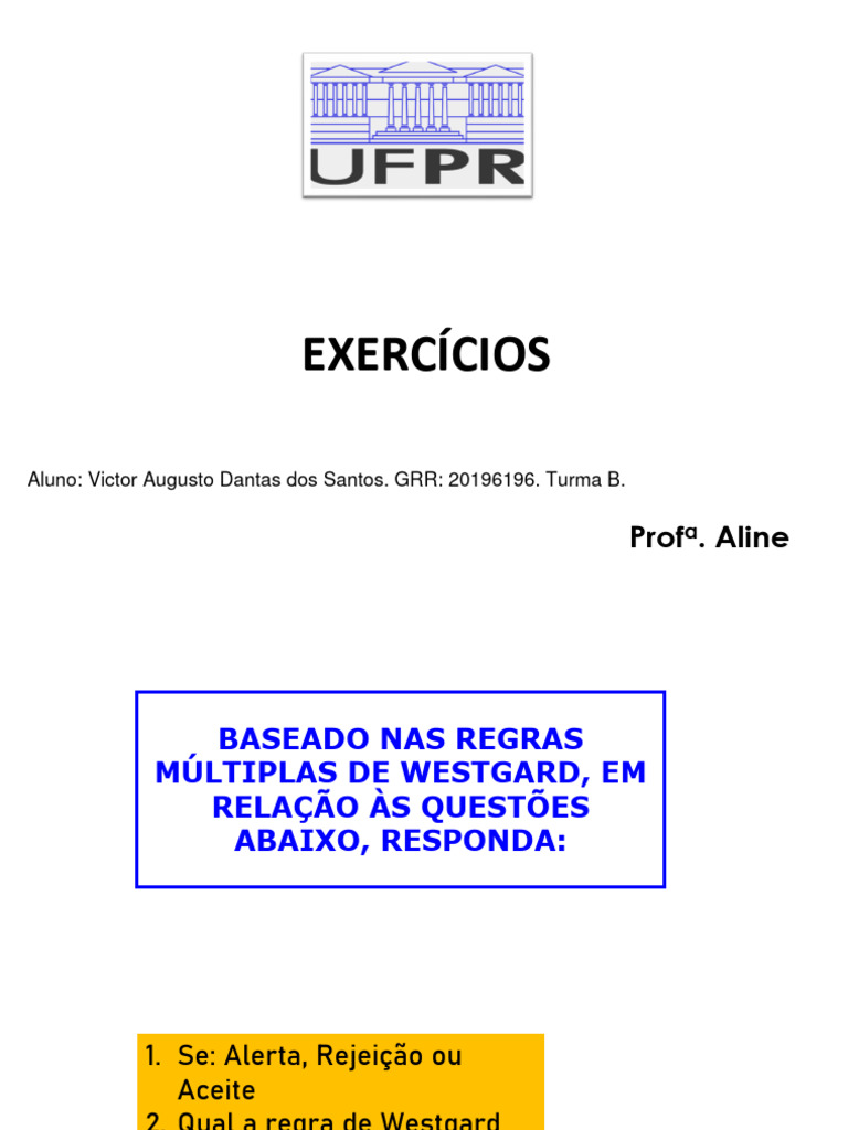 Victor Dantas - ExercÃ Cio 1 | PDF