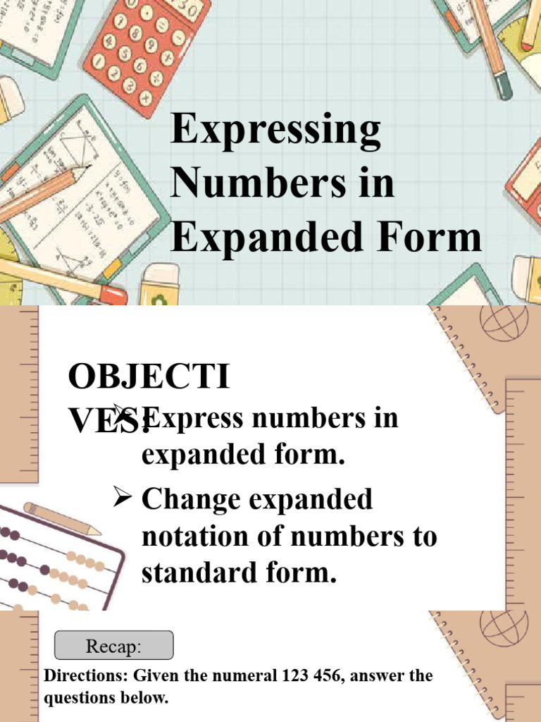 C1 - Lesson 3 - Expressing Numbers in Expanded Form | PDF | Mathematical Objects | Naming ...