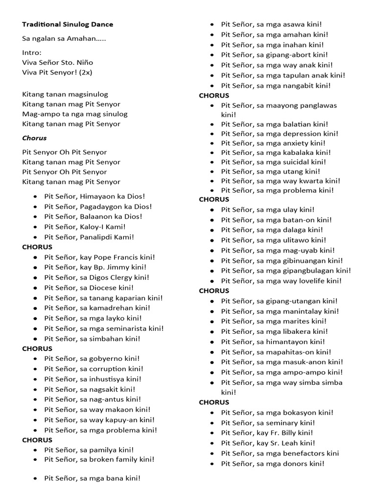 Traditional Sinulog Dance | PDF