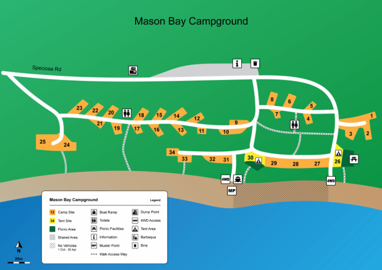 Mason Bay Campground Site Map | PDF