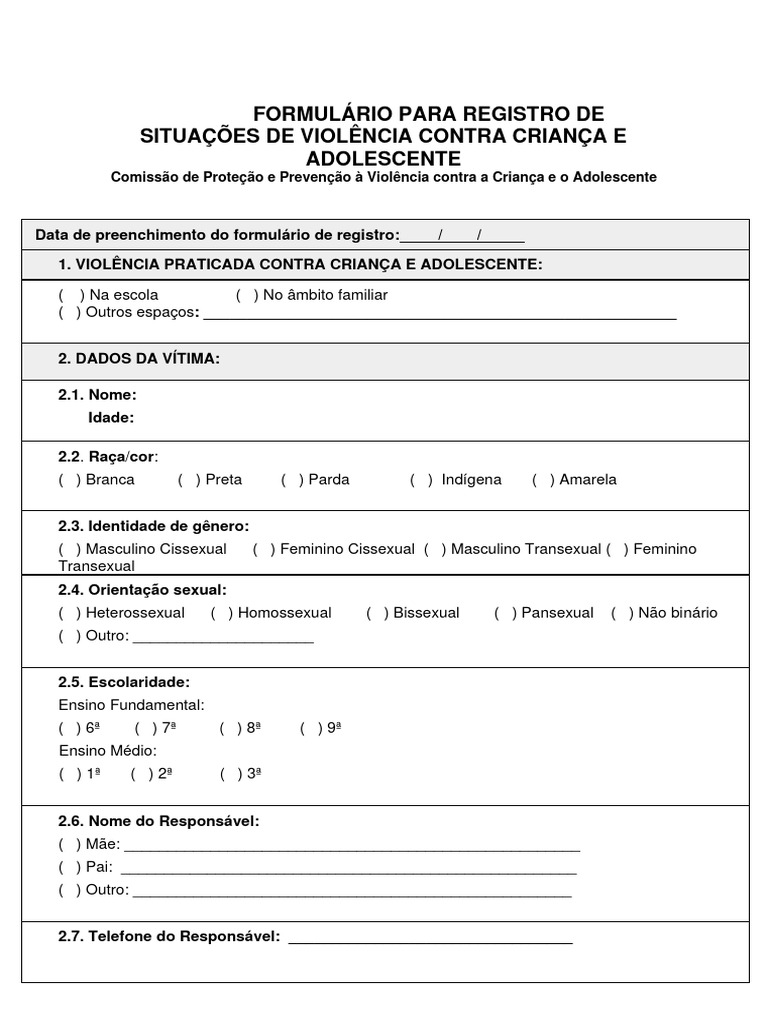 Modelo de Notificacao | PDF | Violência | Agressão