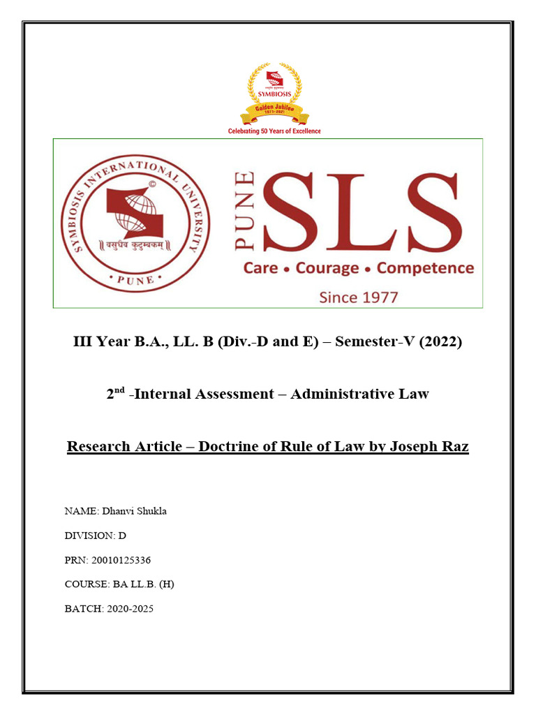 Admin 2 Pdf Rule Of Law Friedrich Hayek