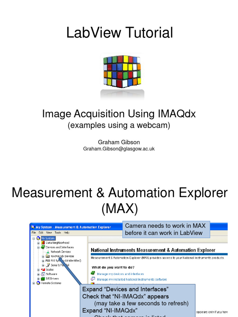 LabVIEW Imaging | PDF | Camera | Computer Science