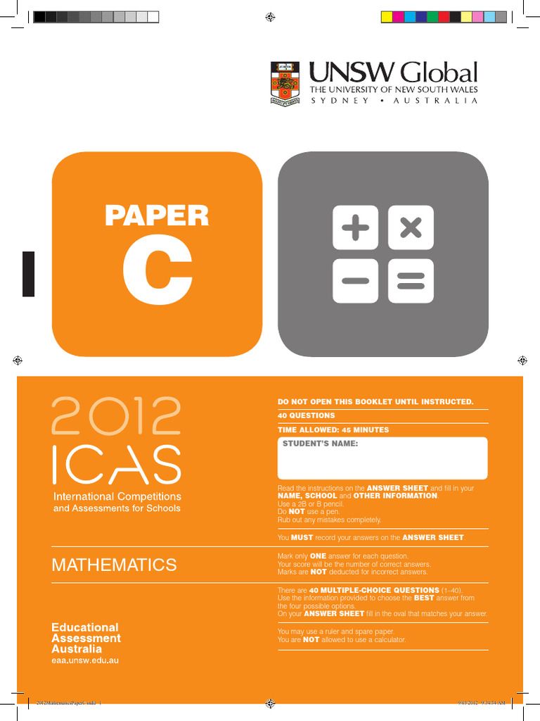 Grade 9 Mathematics Exam Paper C | PDF