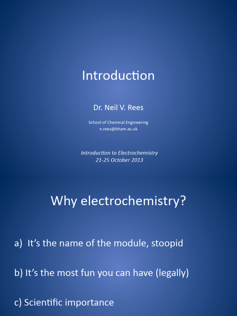 Lecture Introduction Pdf Electrochemistry Materials