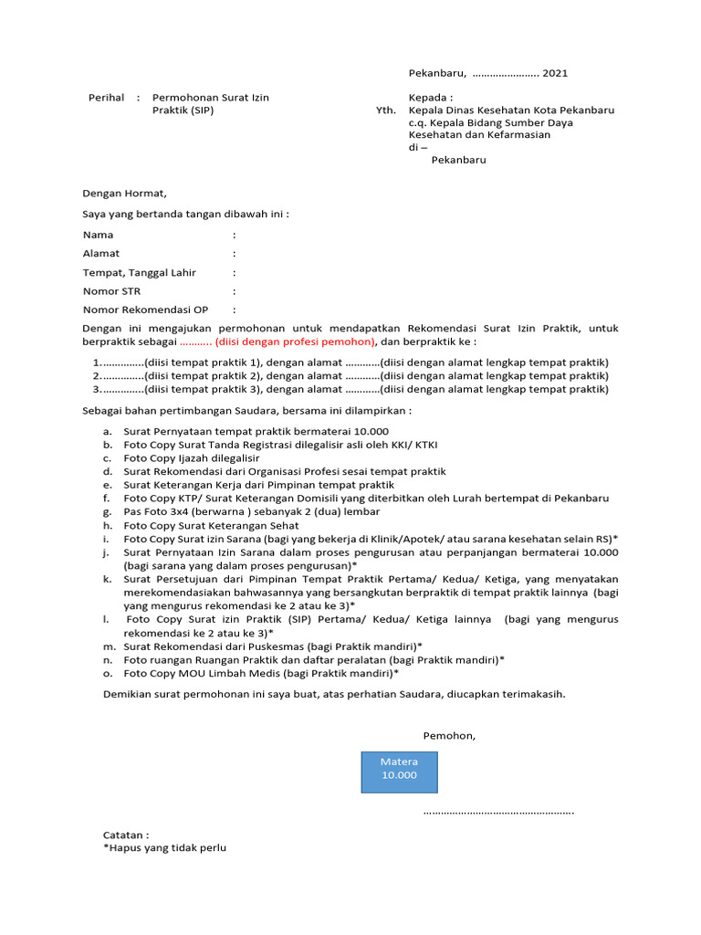 Surat Permohonan | PDF