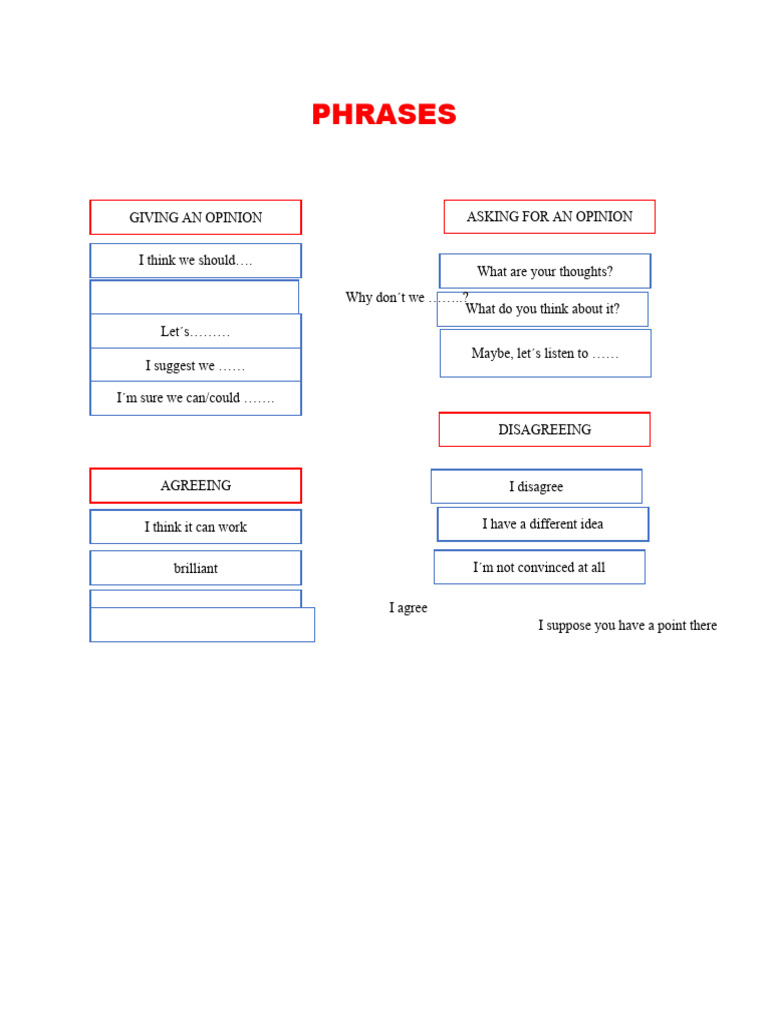 PHRASES To Agree or Disagree | PDF