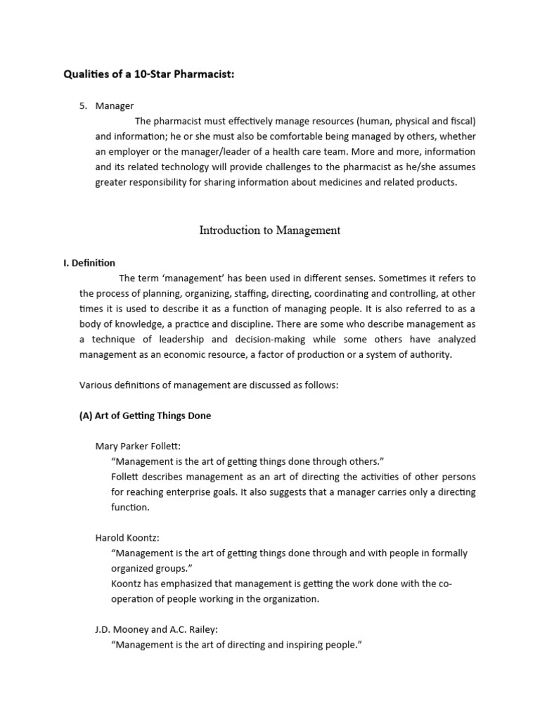 Introduction to Management Concepts | PDF | Decision Making | Leadership