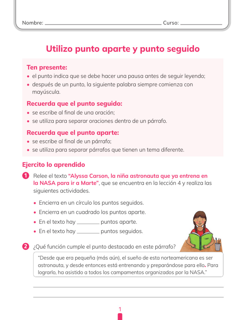 Punto Aparte y Punto Seguido | PDF