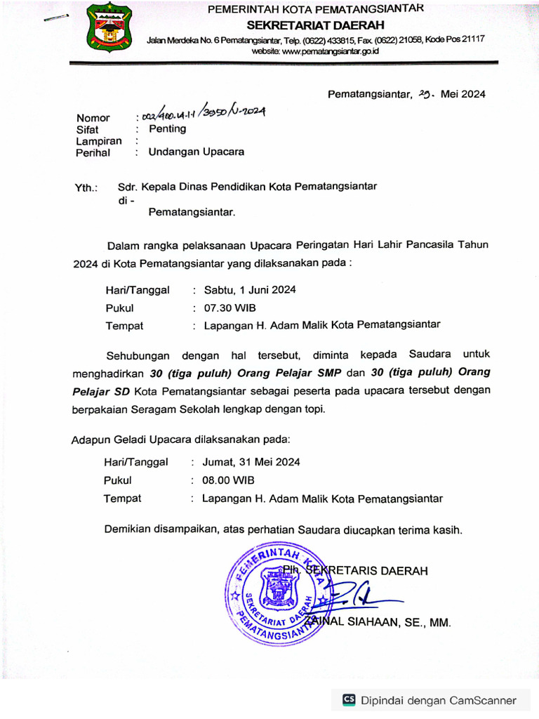 Surat Permintaan Pelajar SD Dan SMP | PDF