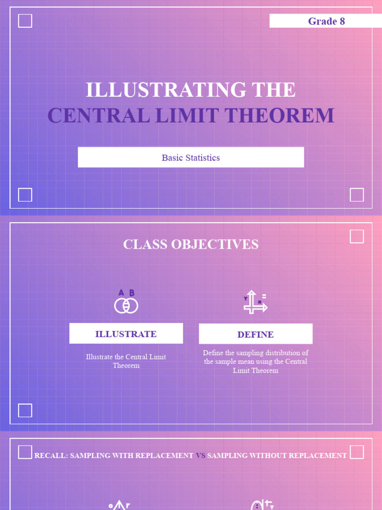 III Illustrating The Central Limit Theorem | PDF | Sampling (Statistics) | Standard Deviation
