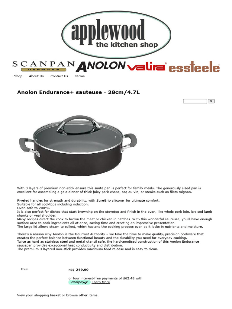 Raco Commercial Sauce Pan at The Kitchen Shop Auckland City | PDF ...