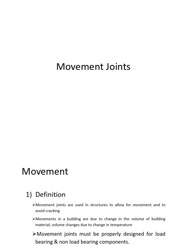 Movement Joints Pdf Technology And Engineering
