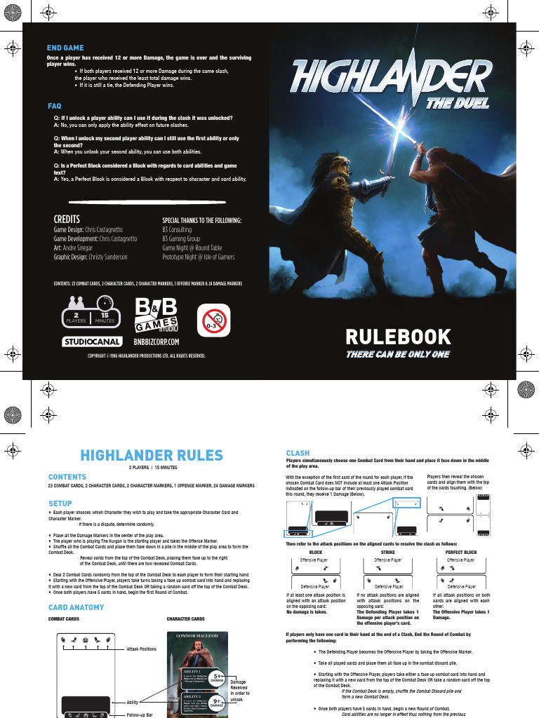 Highlander Rev2 | PDF | Games Of Chance | Sports