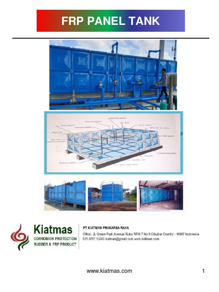 Panel Tank Brosur - KIATMAS | PDF | Fibre Reinforced Plastic | Fiberglass