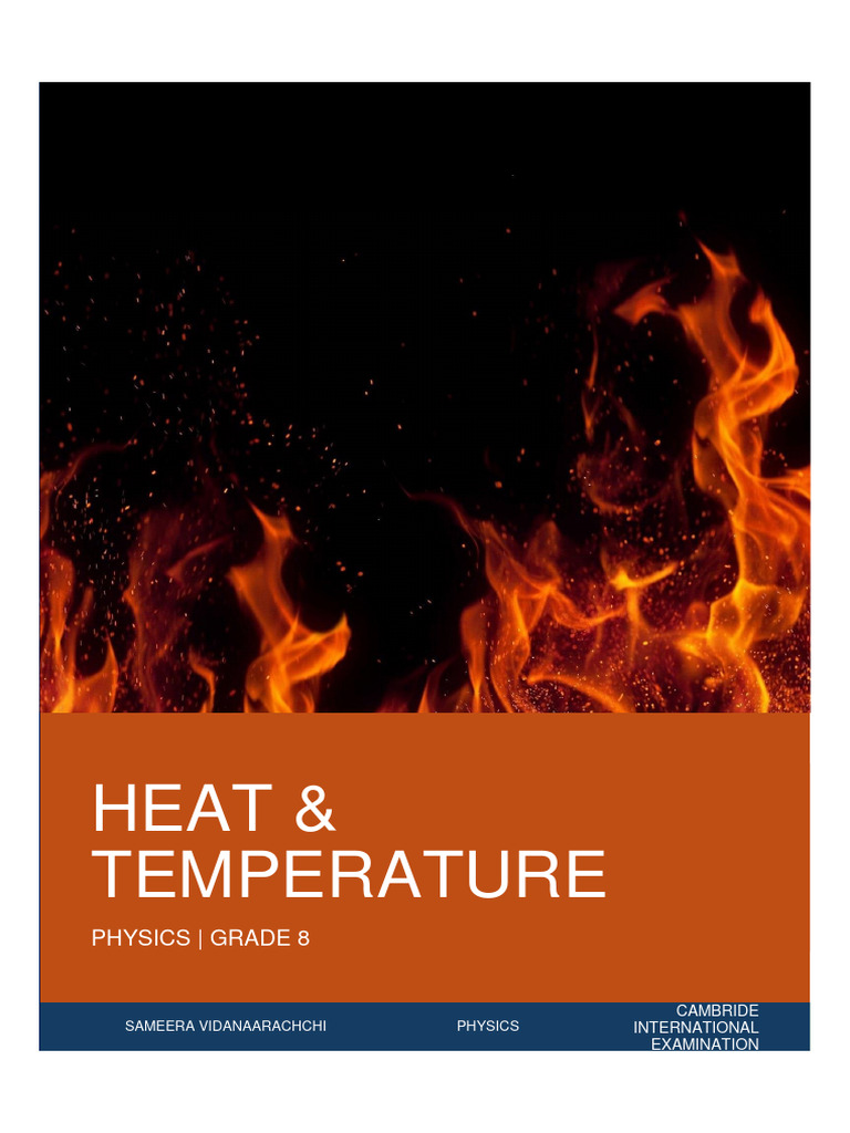 Heat and Temperature in Grade 8 Physics | PDF | Temperature | Heat Transfer